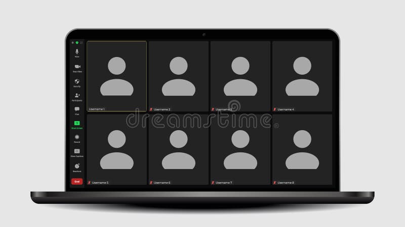 Template Video Conference User Interface. Application for Social ...