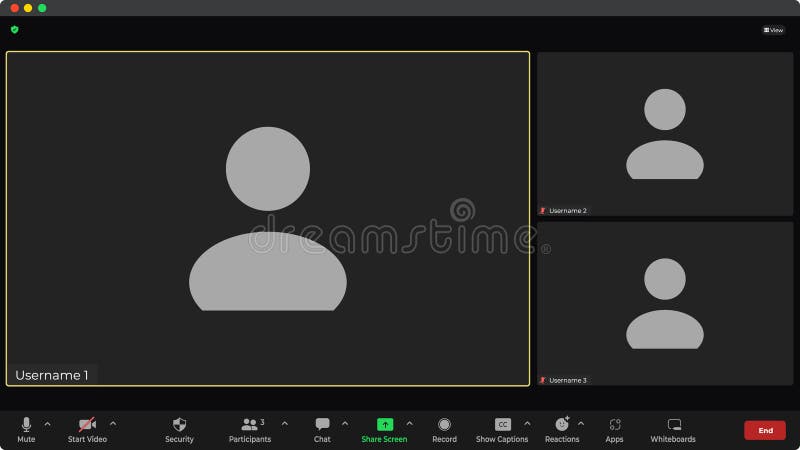 Template Video Conference User Interface. Application for Social ...