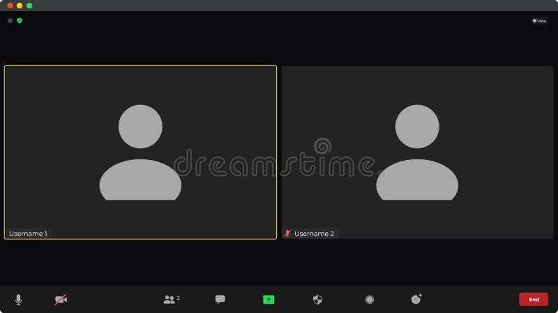 Template Video Conference User Interface. Application for Social ...