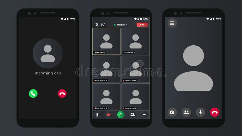 Template Video Conference User Interface. Application for Social ...