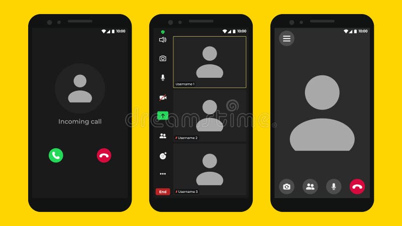 Template Video Conference User Interface. Application for Social ...