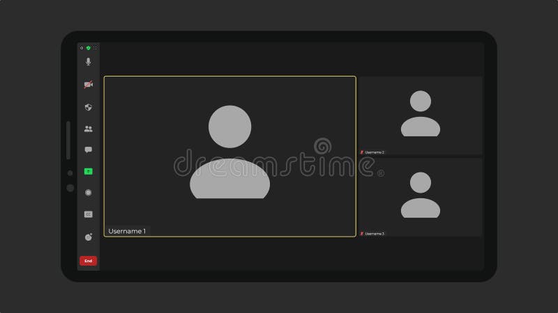 Template Video Conference User Interface. Application for Social ...