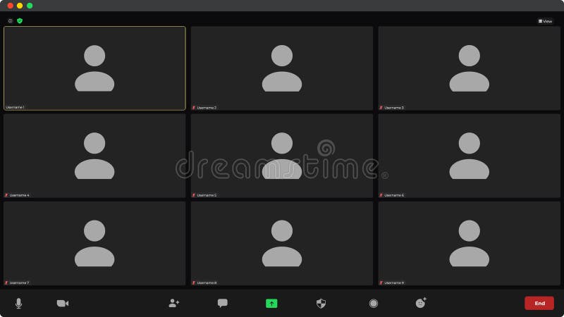 Template Video Conference User Interface. Application for Social ...