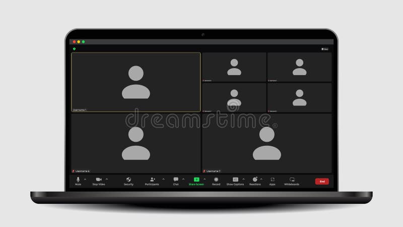 Template Video Conference User Interface. Application for Social ...