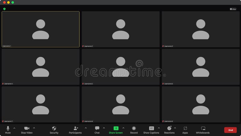 Template Video Conference User Interface. Application for Social ...