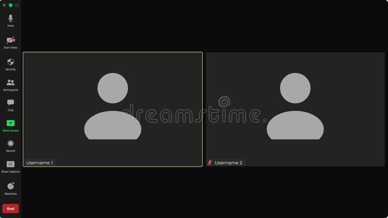 Template Video Conference User Interface. Application for Social ...