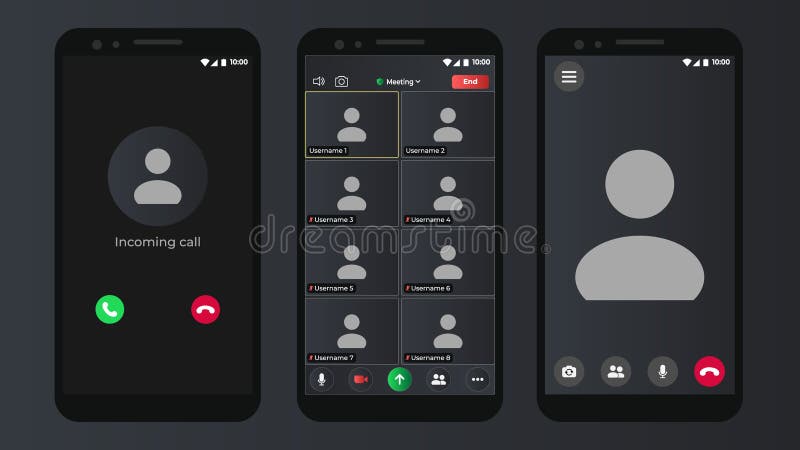 Template Video Conference User Interface. Application for Social ...