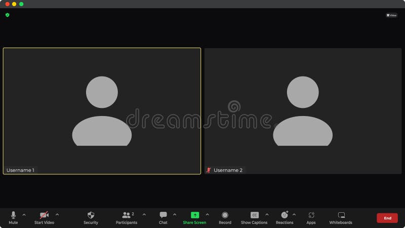 Template Video Conference User Interface. Application for Social ...