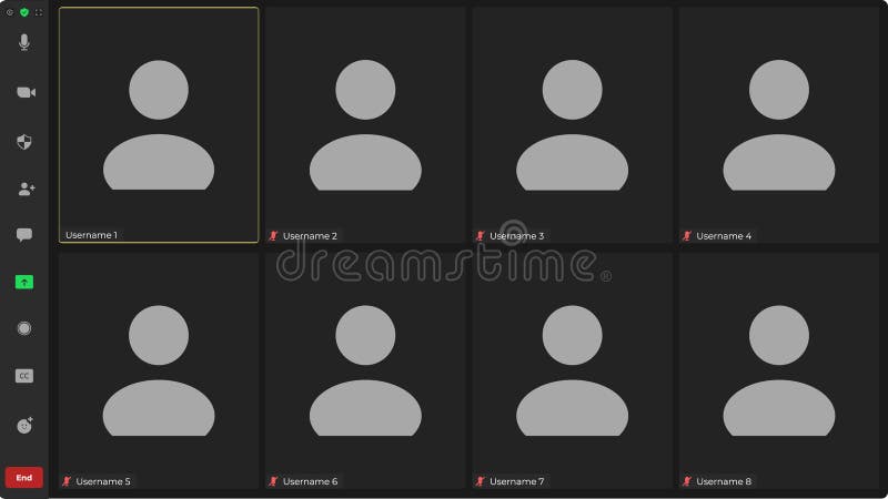 Template Video Conference User Interface. Application for Social ...