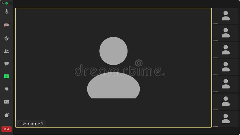 Template Video Conference User Interface. Application for Social ...