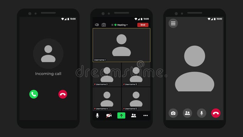 Template Video Conference User Interface. Application for Social ... Template Video Conference User Interface. Application for Social ...