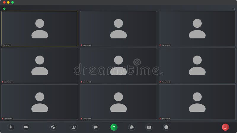 Template Video Conference User Interface. Application for Social ...