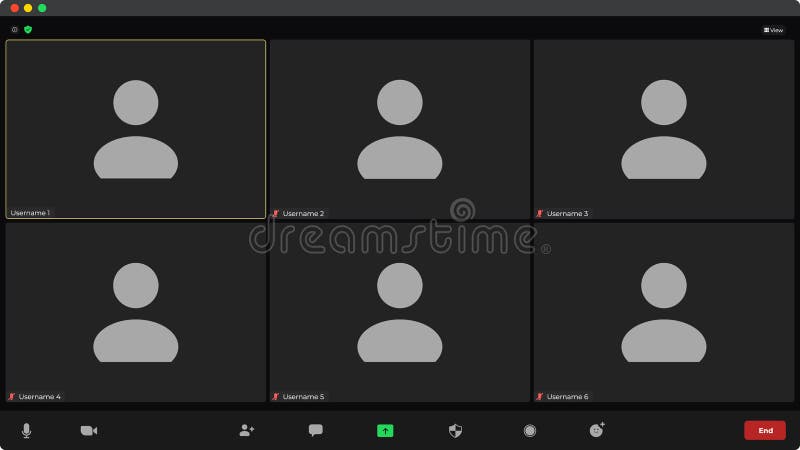 Template Video Conference User Interface. Application for Social ...