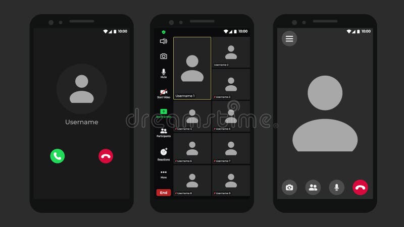 Template Video Conference User Interface. Application for Social ...