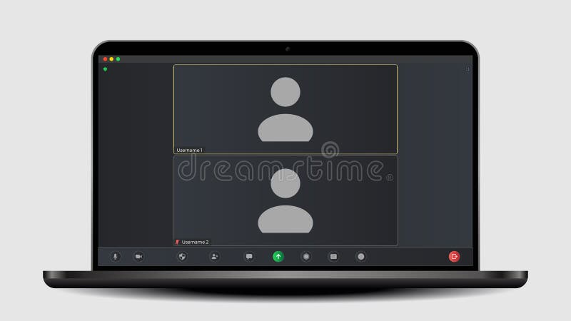 Template Video Conference User Interface. Application for Social ...