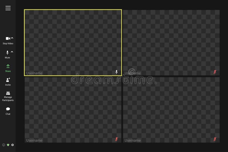 Two Template Video Conference User Interface. Online Meeting Window ...