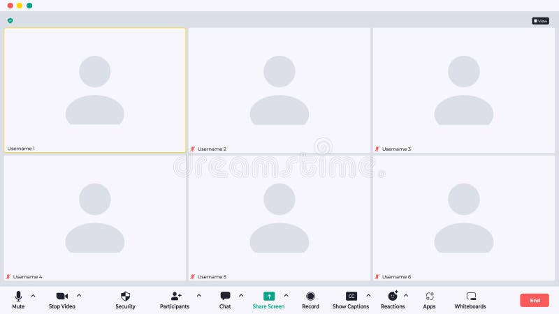 Template Video Conference User Interface, Video Conference Calls Window ...