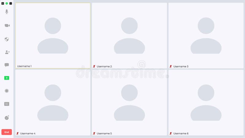 Template Video Conference User Interface, Video Conference Calls Window ...