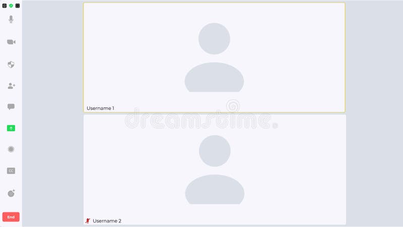 Template Video Conference User Interface, Video Conference Calls Window ...