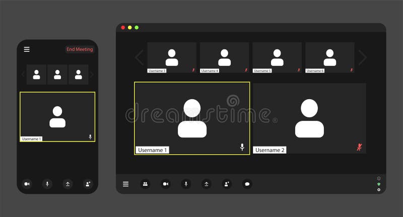 UI UX Template for Video Conferencing and Meetings Application on ...