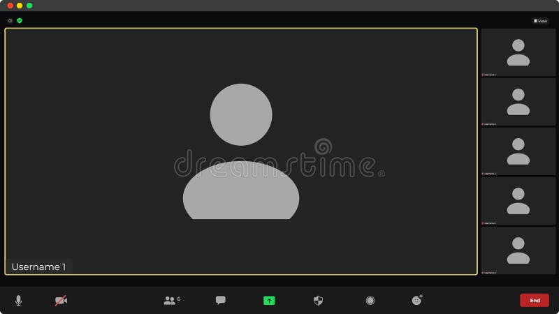 Template Video Conference User Interface. Application for Social ...