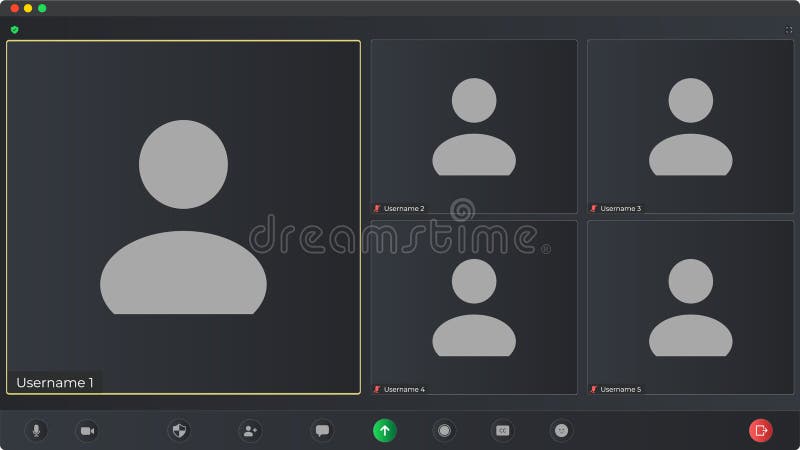 Template Video Conference User Interface. Application for Social ...