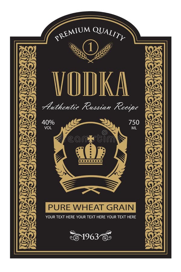 Russian Vodka Logo Label Stock Illustrations – 227 Russian Vodka Logo ...