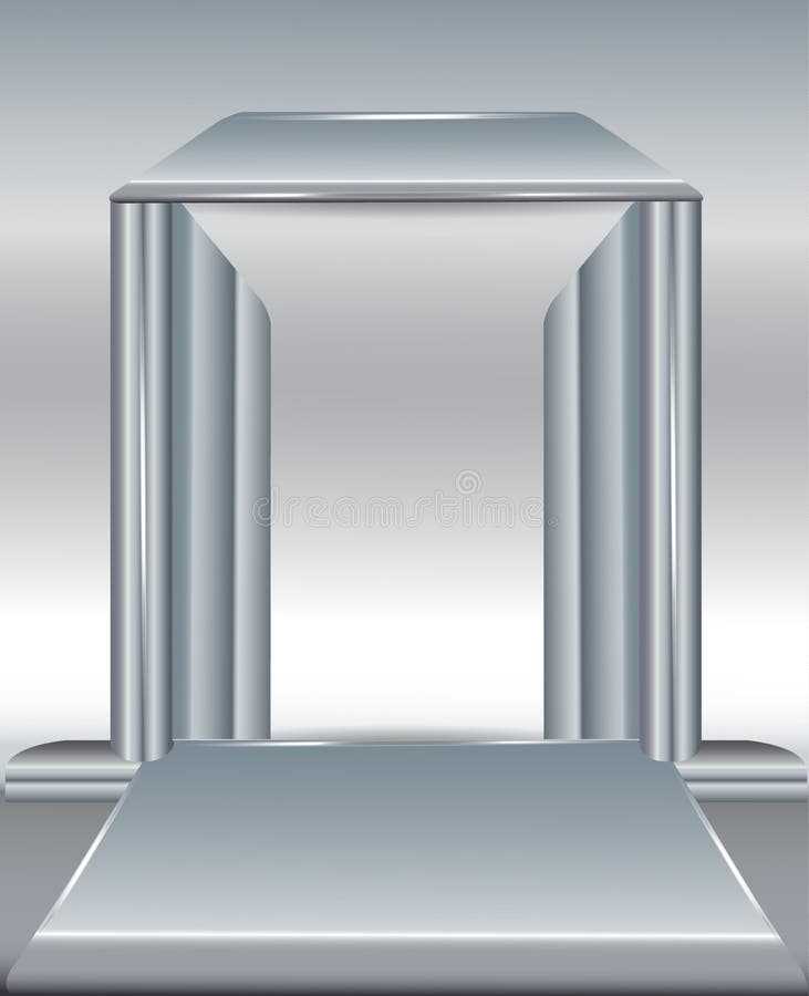 Template for Webdesign in the Shape of a Grey Gate Stock Vector ...