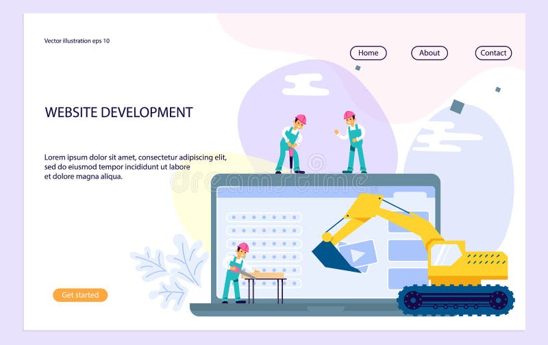 Template of Website Development Stock Vector - Illustration of ...