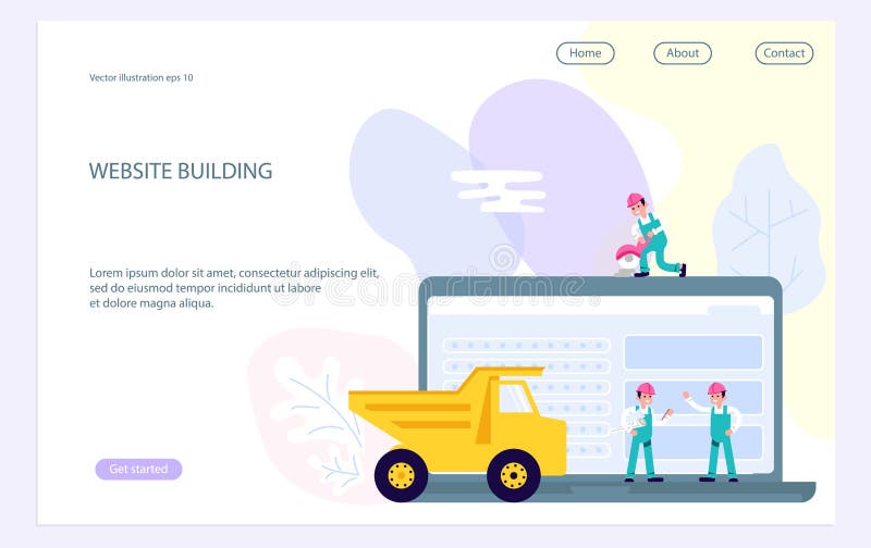 Template of Website Development Stock Vector - Illustration of ...