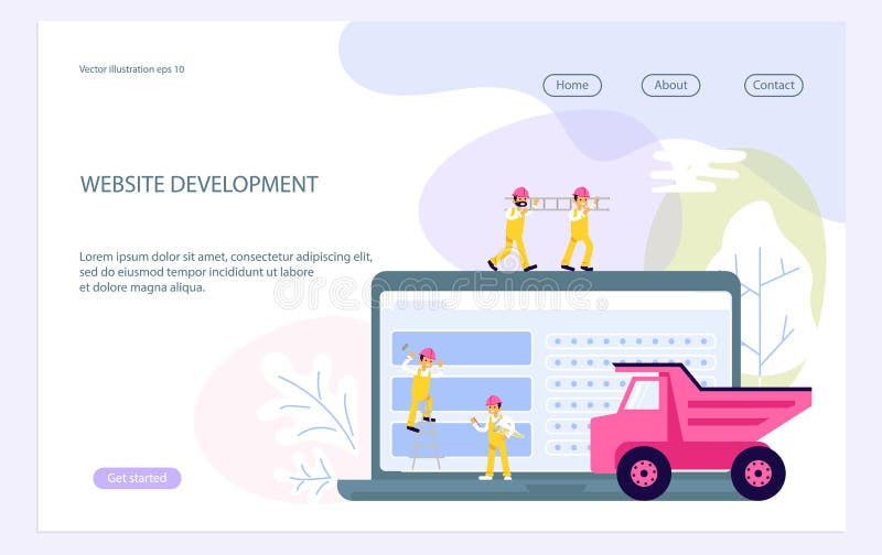 Template of Website Development Stock Vector - Illustration of ...
