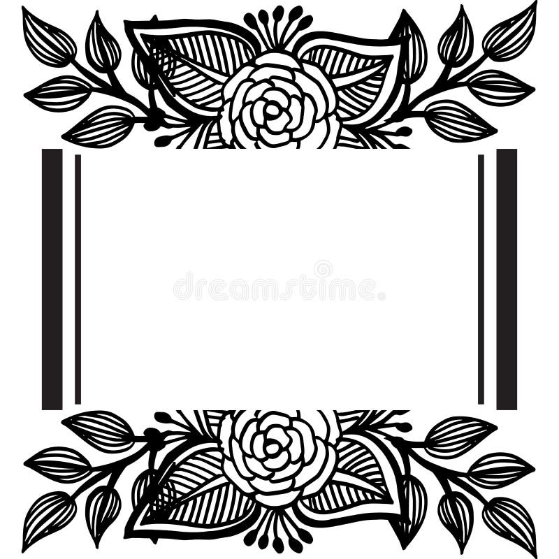 Template Wedding Invitation Cards, Elegant Flower Frame. Vector Stock ...