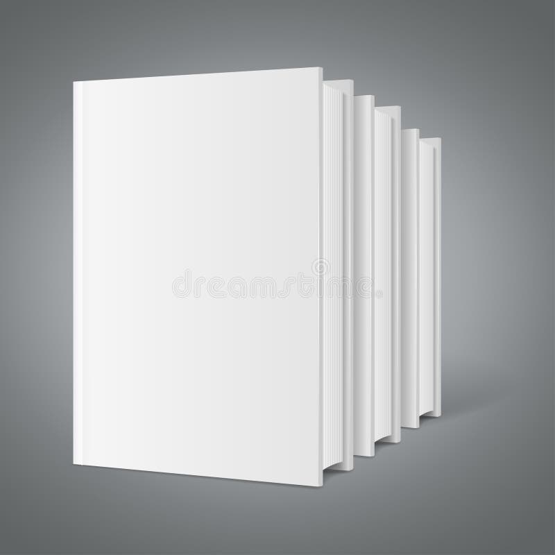 Template White Blank Book Stack. Vector Stock Vector - Illustration of ...
