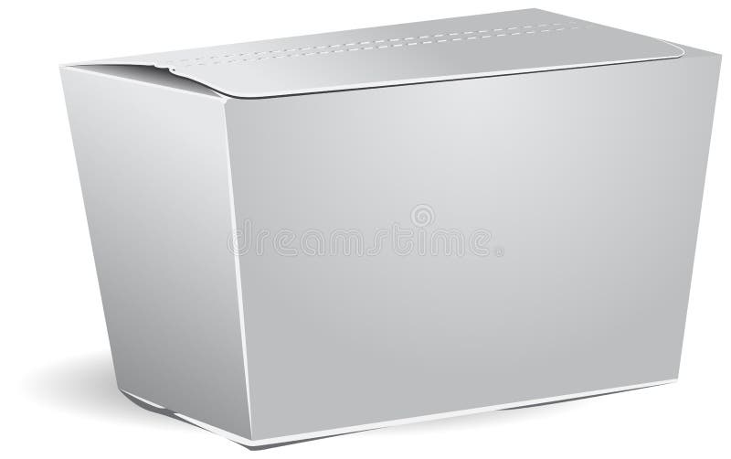 Template White Round Open Box Stock Vector - Illustration of container ...