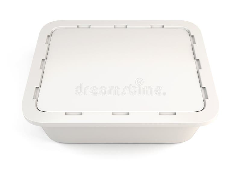 Template White Plastic Container for Food Stock Illustration ...