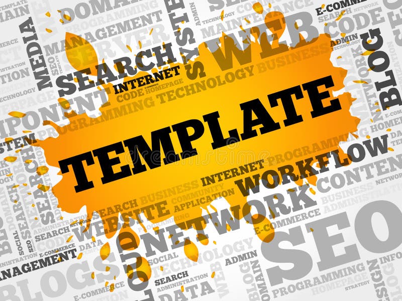 TEMPLATE word cloud stock illustration. Illustration of idea - 199869924