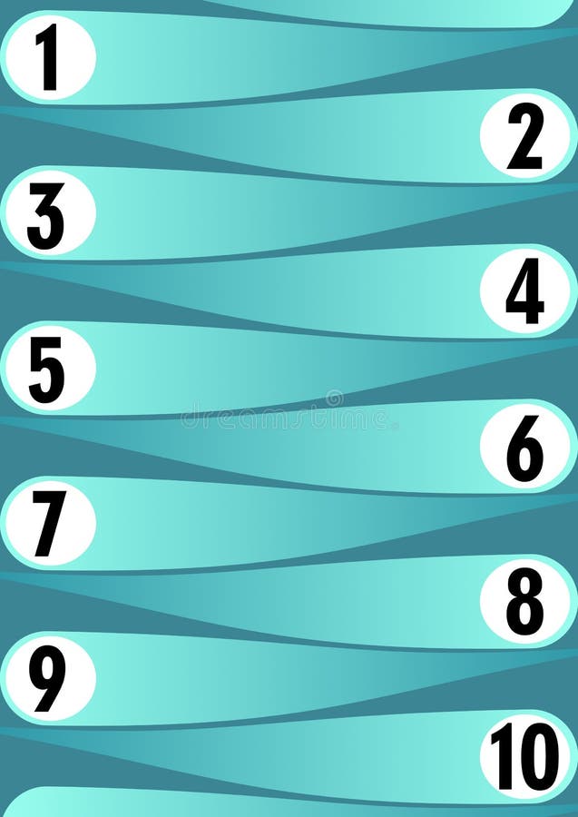 Template for Working Process in Ten Steps, Light Green Abstract Tear ...