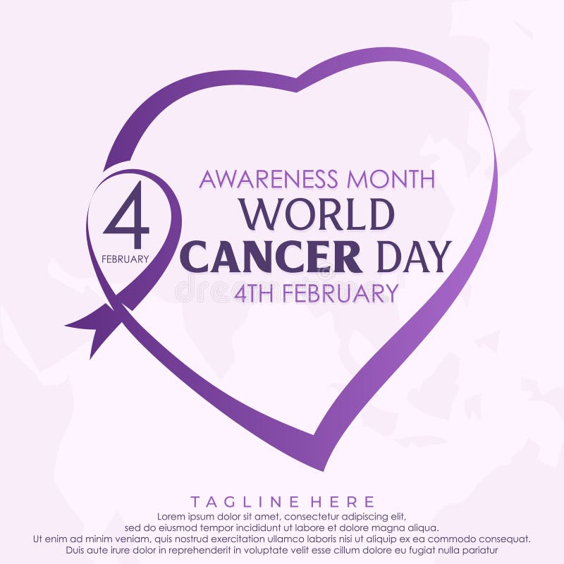 Template World Cancer Day Element Concept Design Stock Vector ...