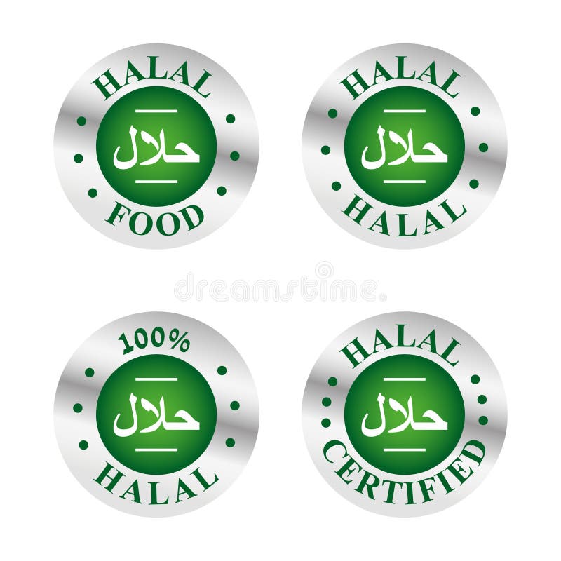 Halal Approved Vector Icons Set Stock Vector - Illustration of design ...