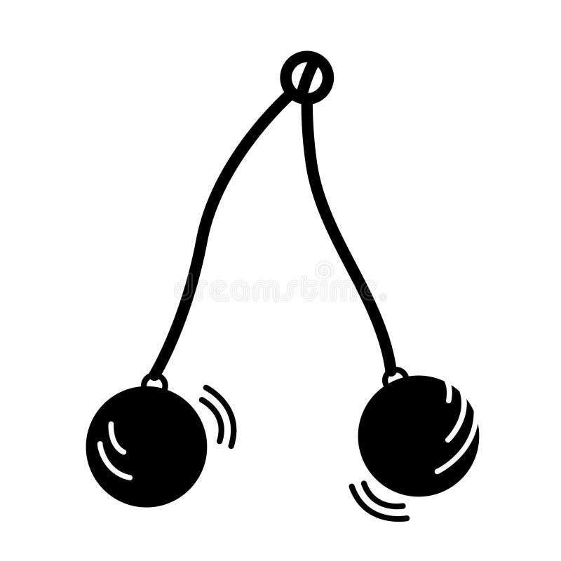 Clackers Ball or Latto-latto Vector Icon Stock Vector - Illustration of ...