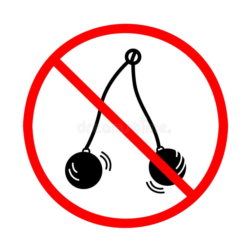 No Clackers Ball or Latto-latto Toy Icon Sign Stock Vector ...