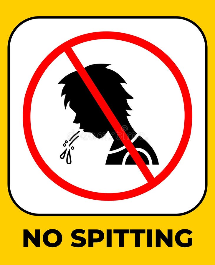 No Spitting Vector Poster Banner Stock Vector - Illustration of poster ...