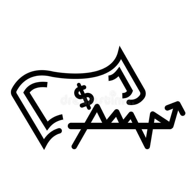Dollar Money and Stock Gains Arrow Vector Icon Stock Vector ...