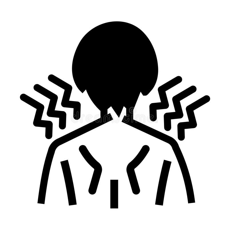 Shoulder or Back Pain Vector Icon Stock Vector - Illustration of care ...
