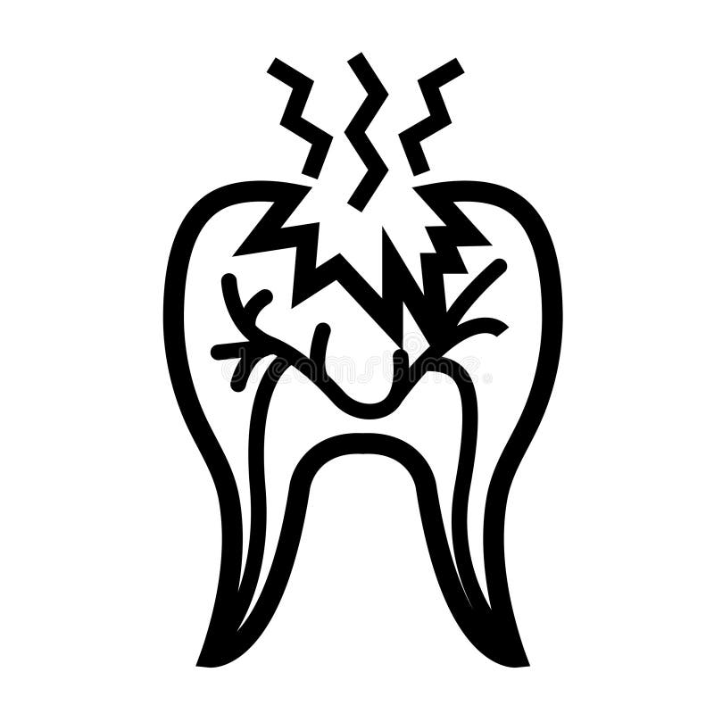 Tooth cavity vector icon stock vector. Illustration of human - 323299914