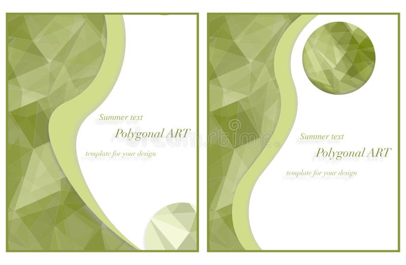 Template for Your Design in Green Colors. Stock Illustration ...