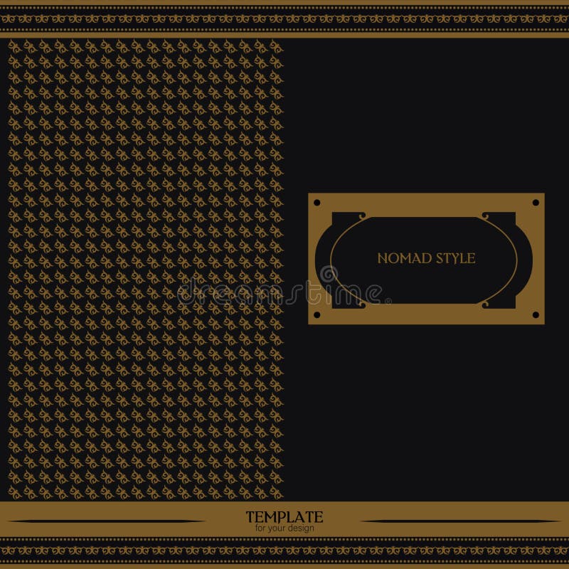 Template for Your Design of Nomad Style Stock Vector - Illustration of ...