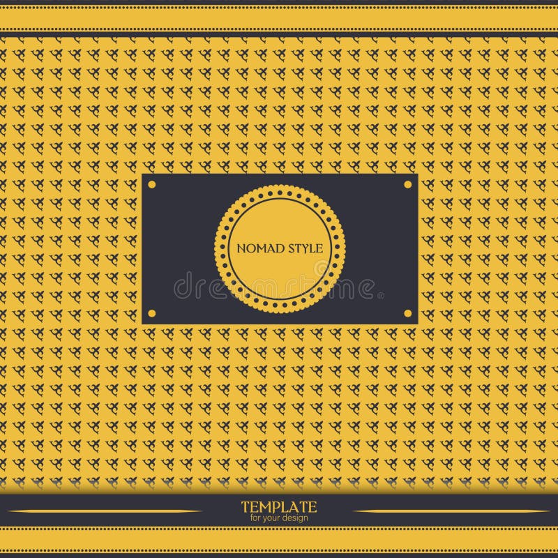 Template for Your Design of Nomad Style Stock Vector - Illustration of ...