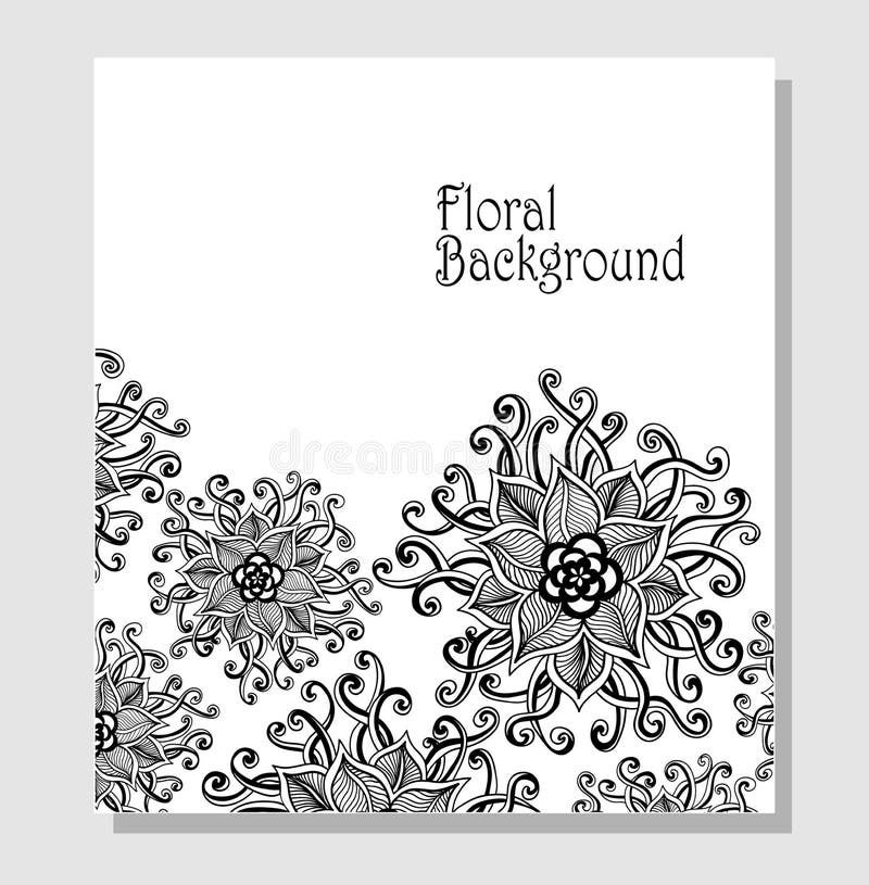 Template with Zen-doodle Style Pattern and Heart Frame Pink Lilac Stock ...