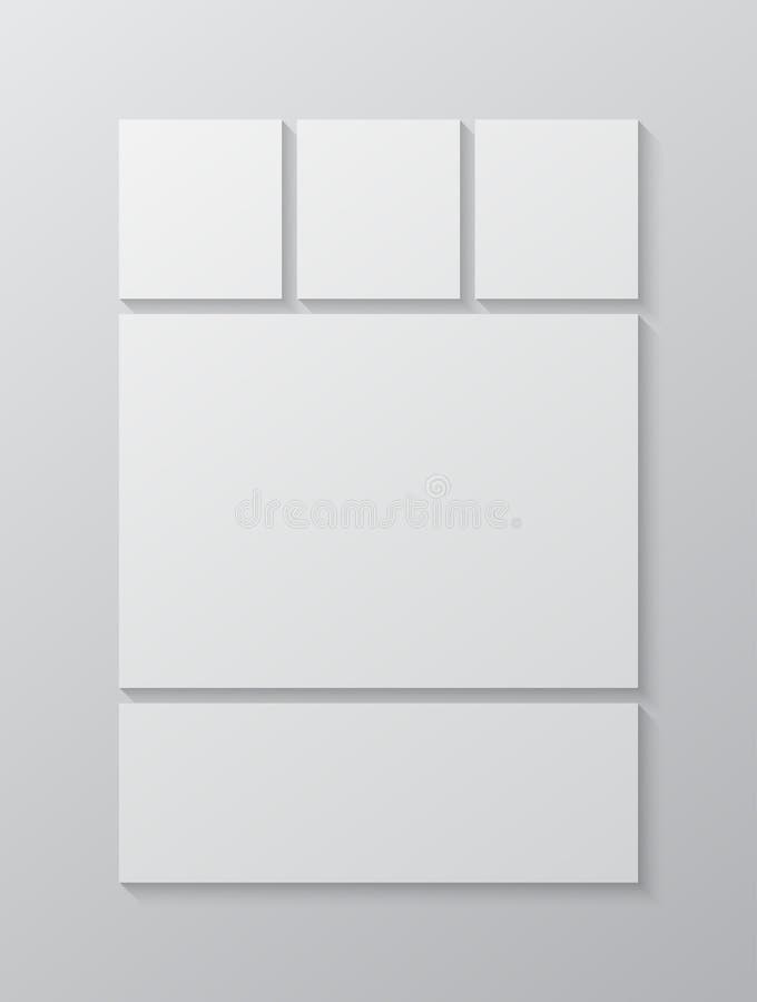 Vector Empty Collage Five Frames, Images Photo Stock Vector ...